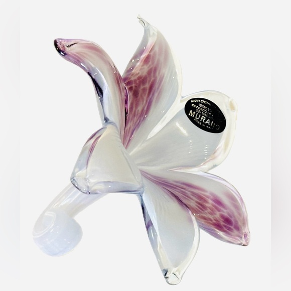 Murano | Accents | Murano Glass Flowerbeautiful New With Murano Sticker ...